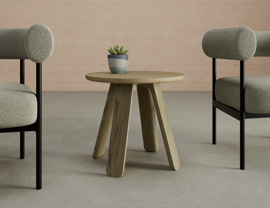 Round Wood Side Table – Mateo 50cm in Natural Ash